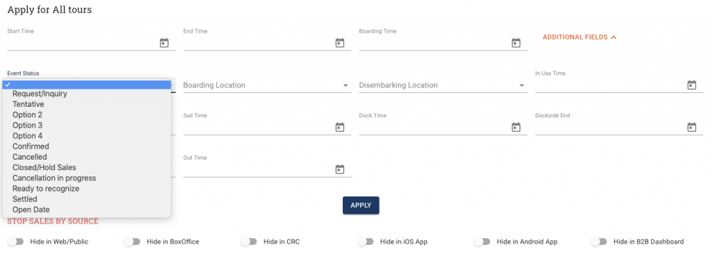 Inventory Management – Update Event Status – Anchor
